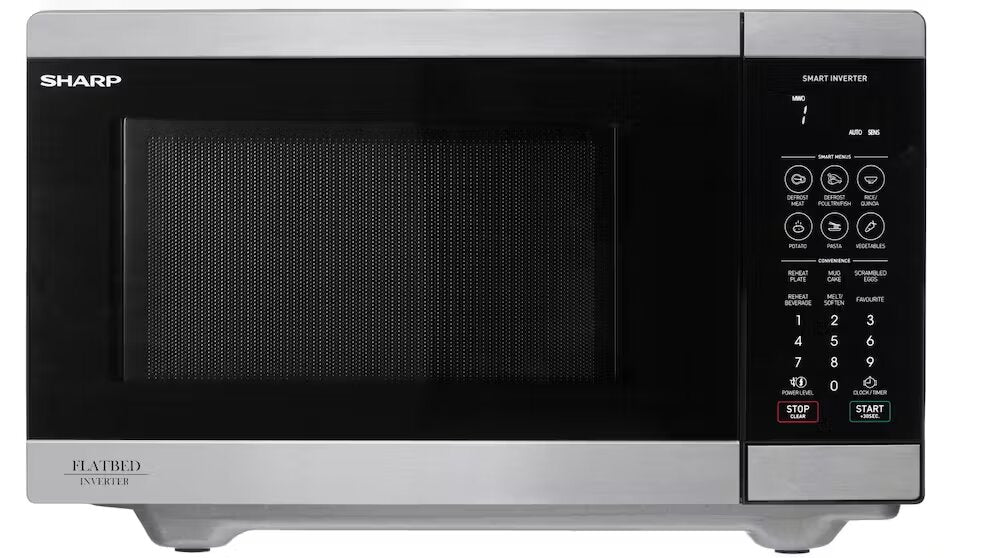 Sharp SM267FHST 26L Flatbed Microwave Oven with Smart Inverter Stainle ...