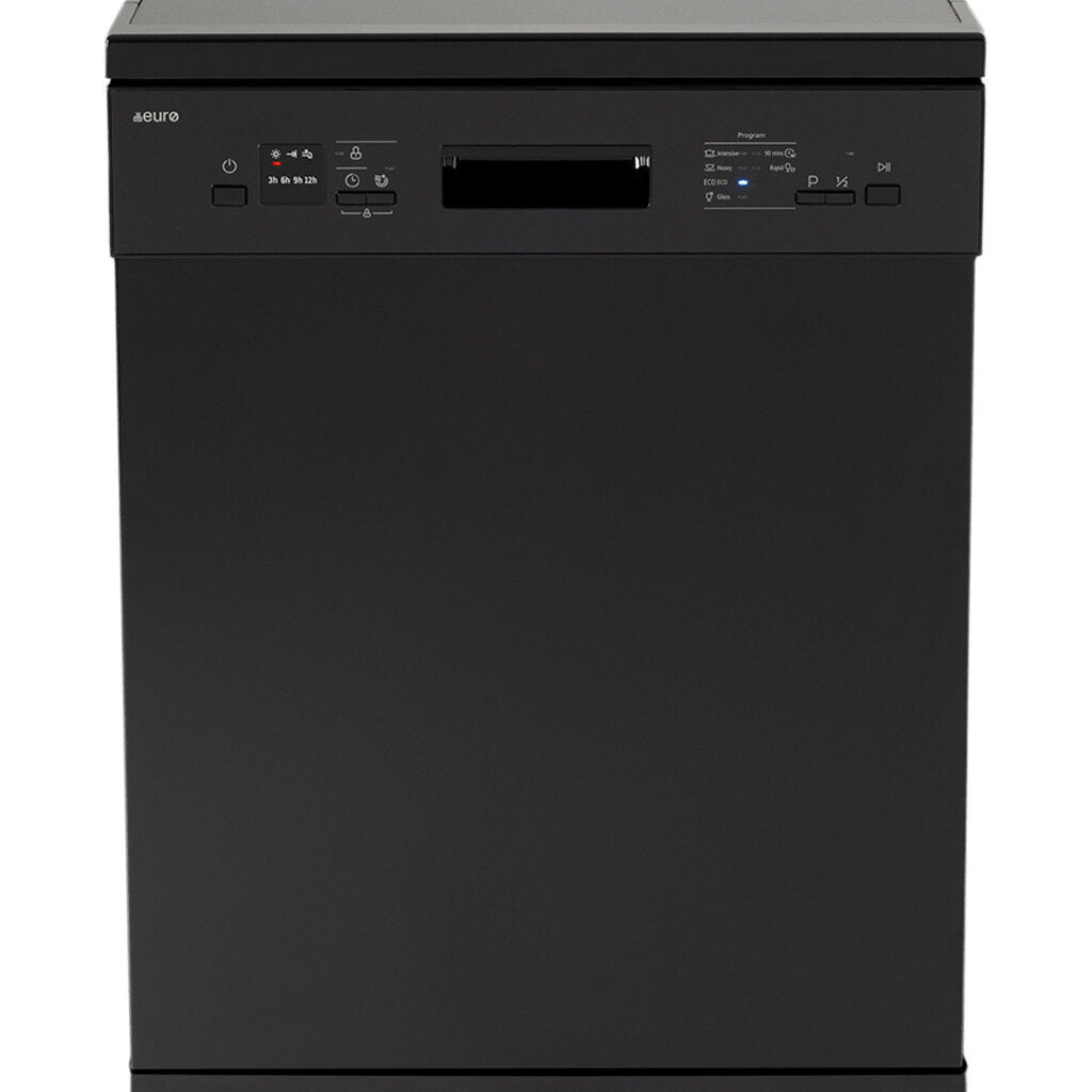 Euro Appliances ED614BK 60cm Freestanding Dishwasher - The Appliance Guys